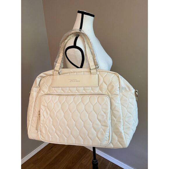 Bella Russo | Bags | Nwt Bella Russo Creamcolored Quilted Weekender ...